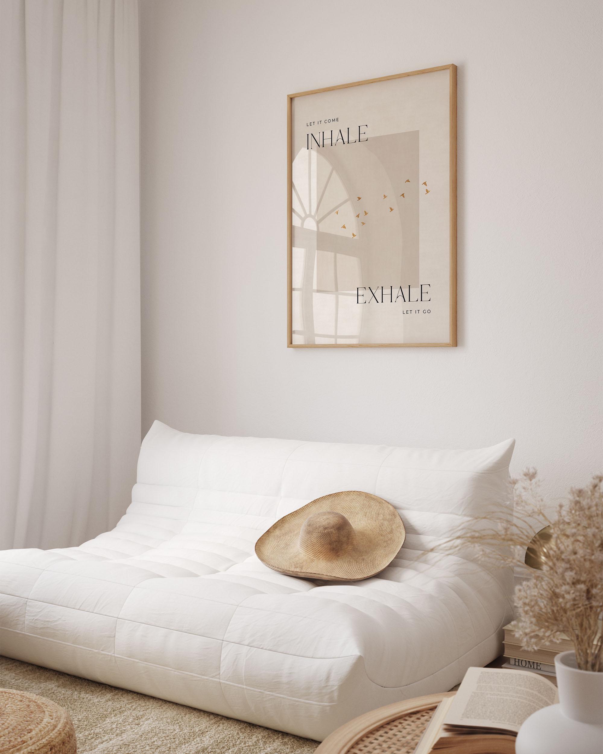 Sayings Poster Inhale Exhale, Yoga Poster Print, Meditation Poster ...