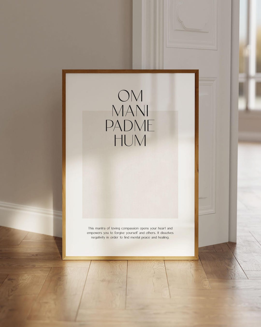 Yoga Poster, Mantra Poster, Om Mani Padme Hum, Yoga Wall Art, Mantra ...