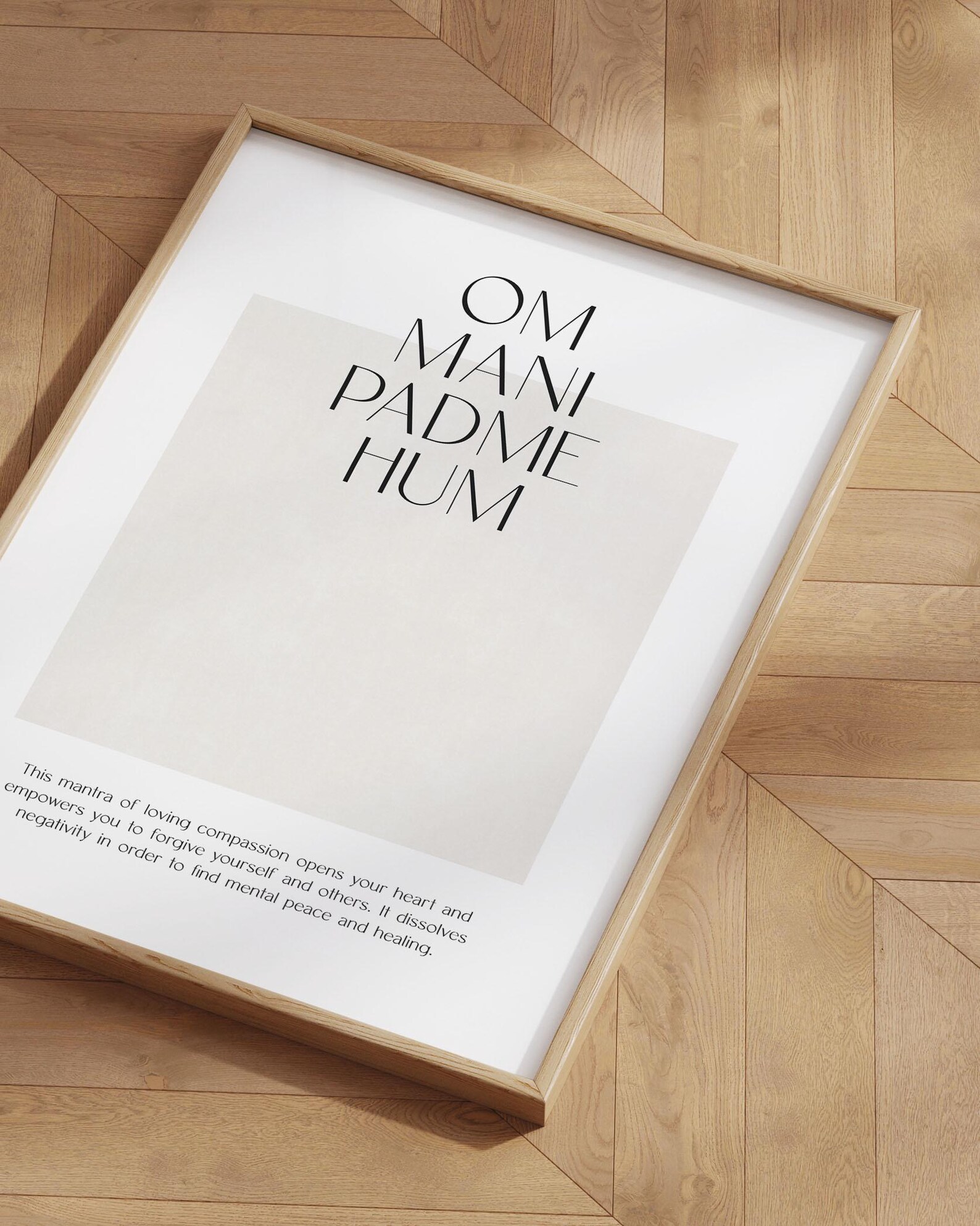 Yoga Poster, Mantra Poster, Om Mani Padme Hum, Yoga Wall Art, Mantra ...