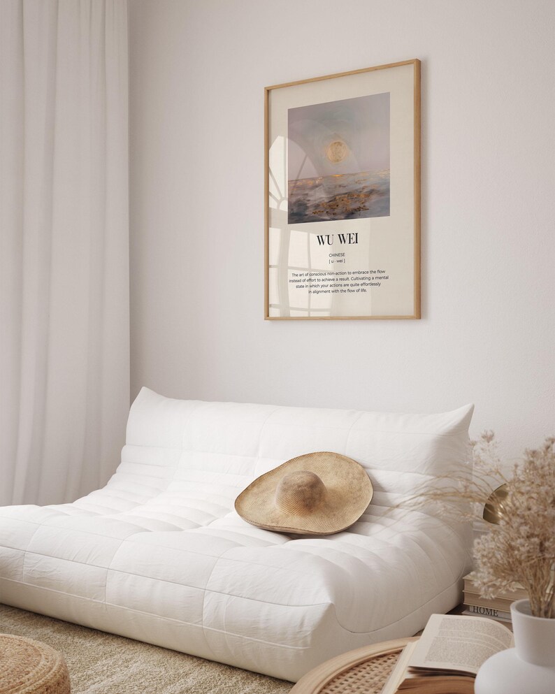 Wu Wei Definition Poster, Wu Wei Wall Art, Definition Poster - Etsy