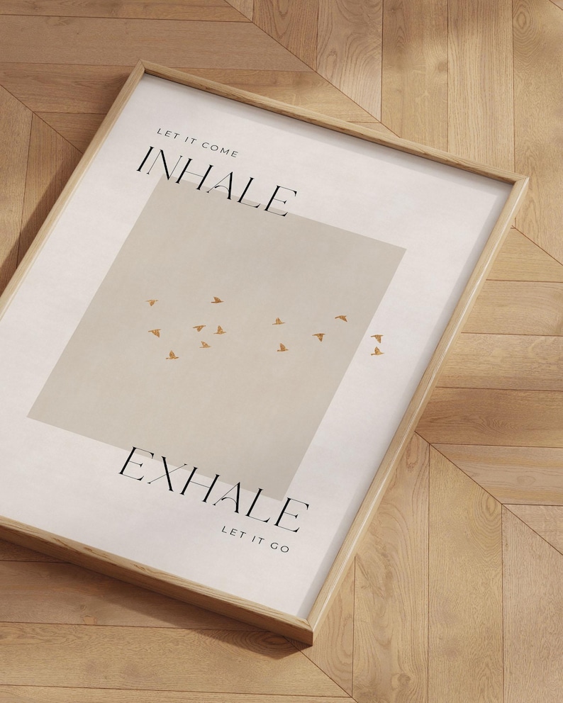 Sayings Poster Inhale Exhale, Yoga Poster Print, Meditation Poster ...