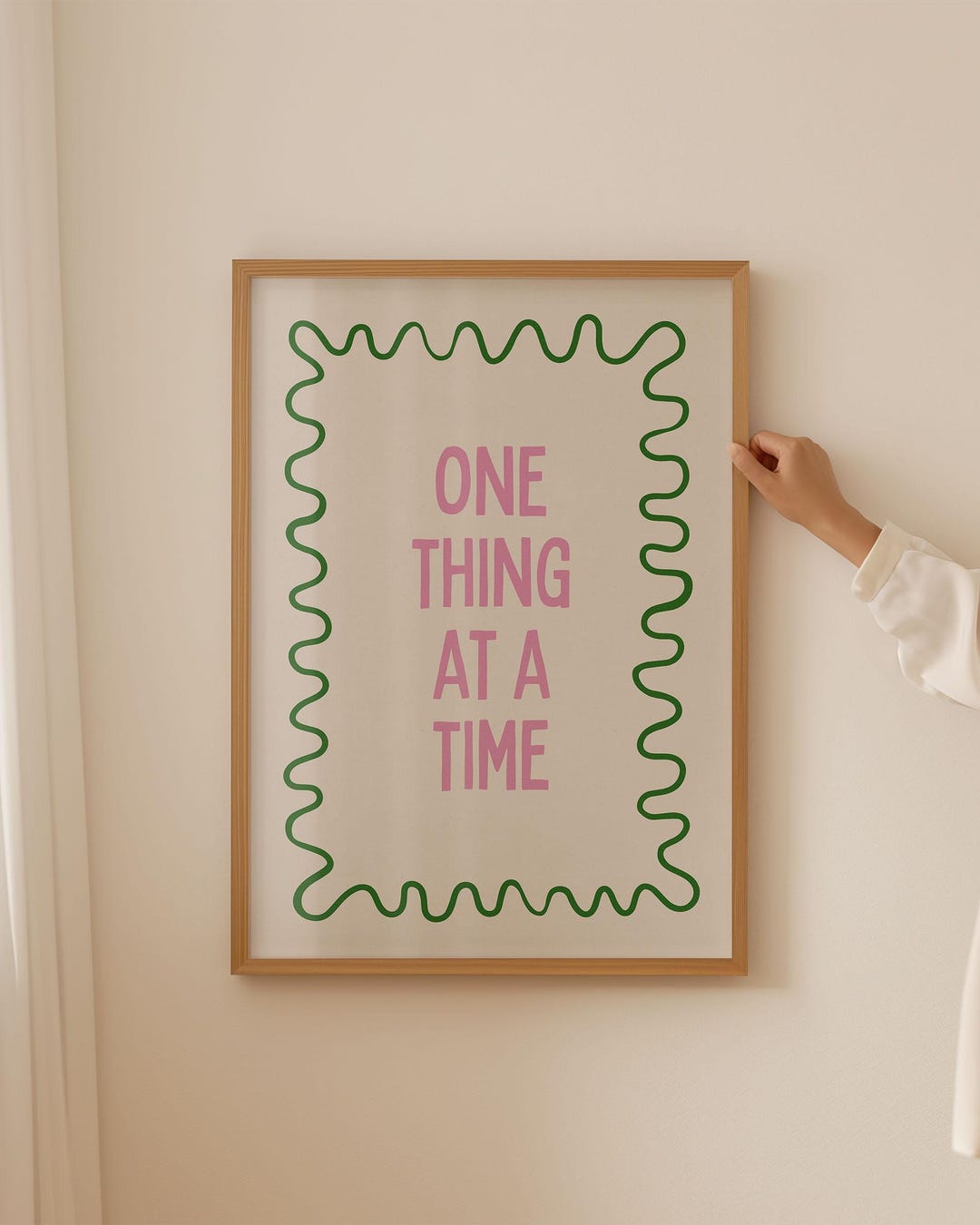 One Thing at A Time Wall Art, Typography Poster, Motivational Poster ...