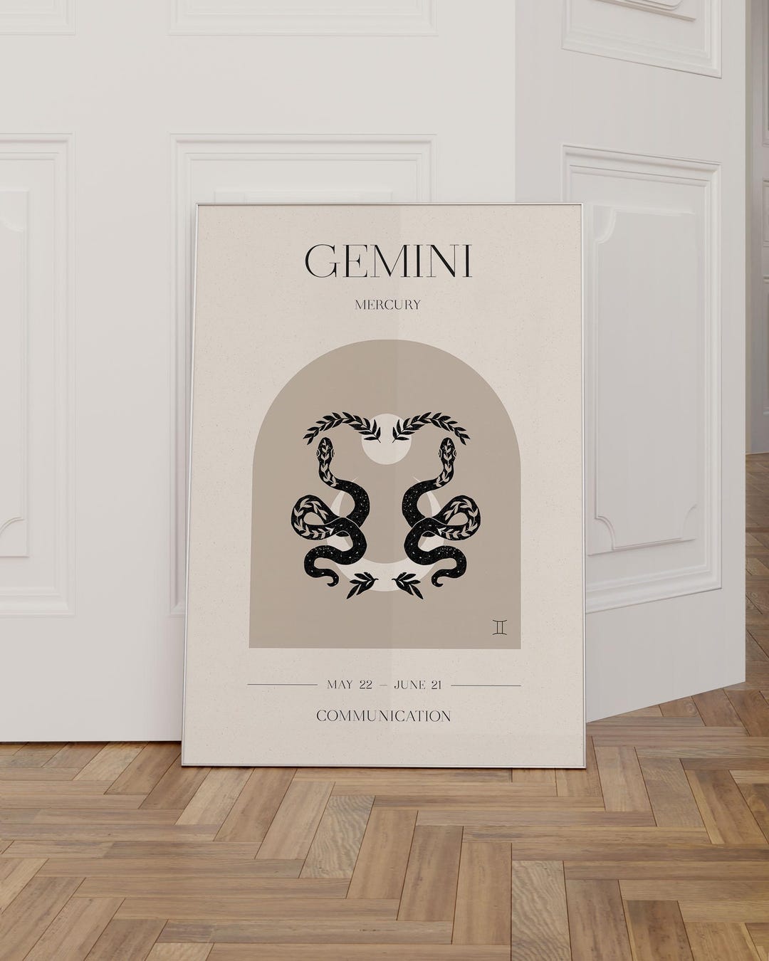 Gemini Zodiac Sign Poster, Boho Zodiac Wall Art, Gemini Gifts, Gemini ...