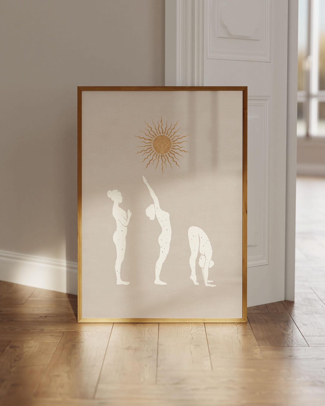 Sun Salutation Yoga Poster, Sun Salutation Print, Sun Salutation Poster ...