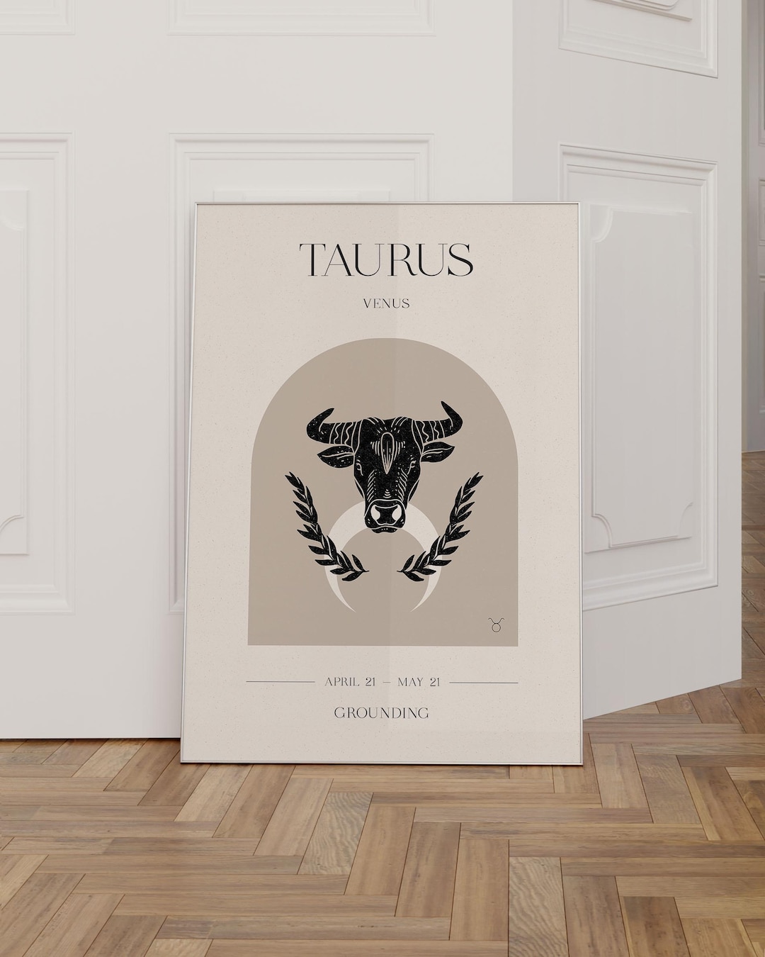 Taurus Zodiac Sign Poster, Boho Zodiac Wall Art, Astrology Poster ...