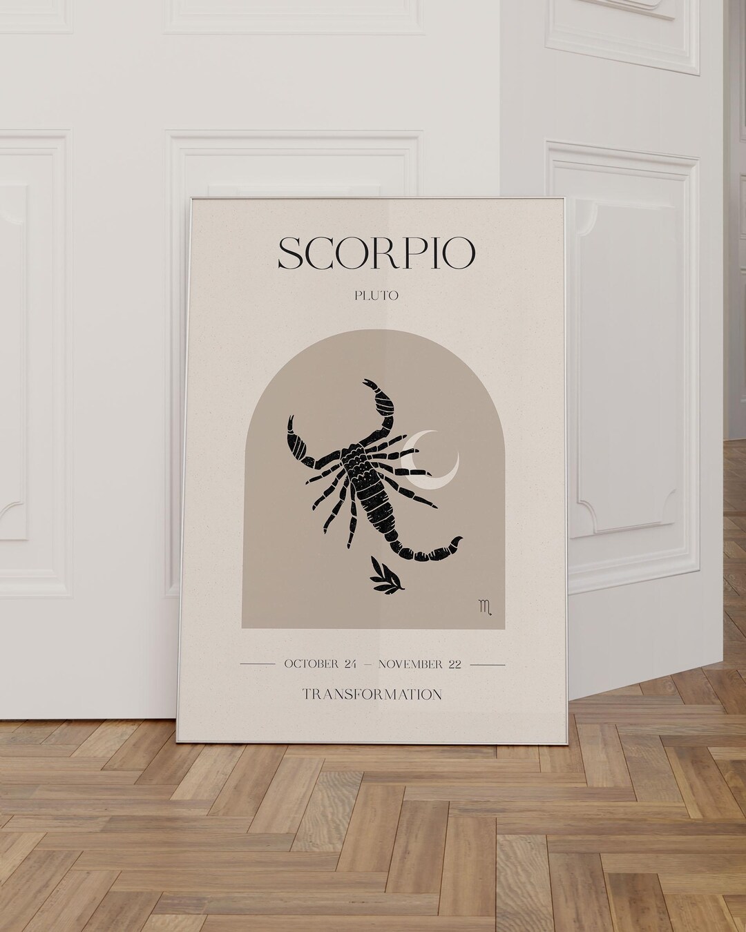 Scorpio Zodiac Sign Poster, Boho Zodiac Wall Art, Astrology Poster ...