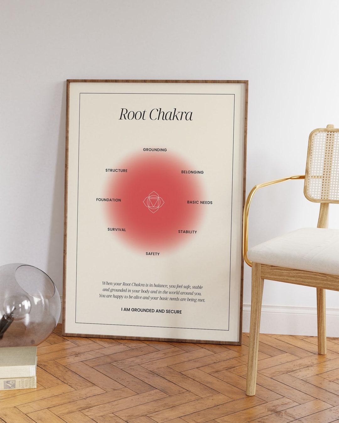 Chakra Poster, Chakra Print, Root Chakra Picture, Yoga Wall Art, Chakra ...