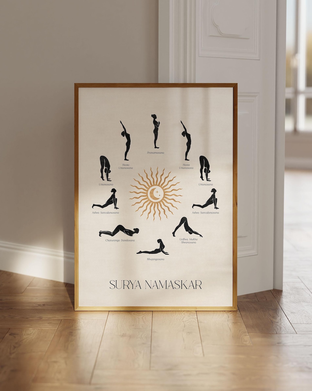 Buy Sun Salutation Yoga Poster, Sun Salutation Yoga Poster, Yoga Poses ...