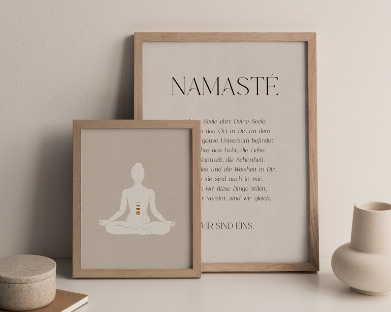 Yoga Wanddeko Yoga Poster Spirituelle Kunst Trendige - Etsy.de