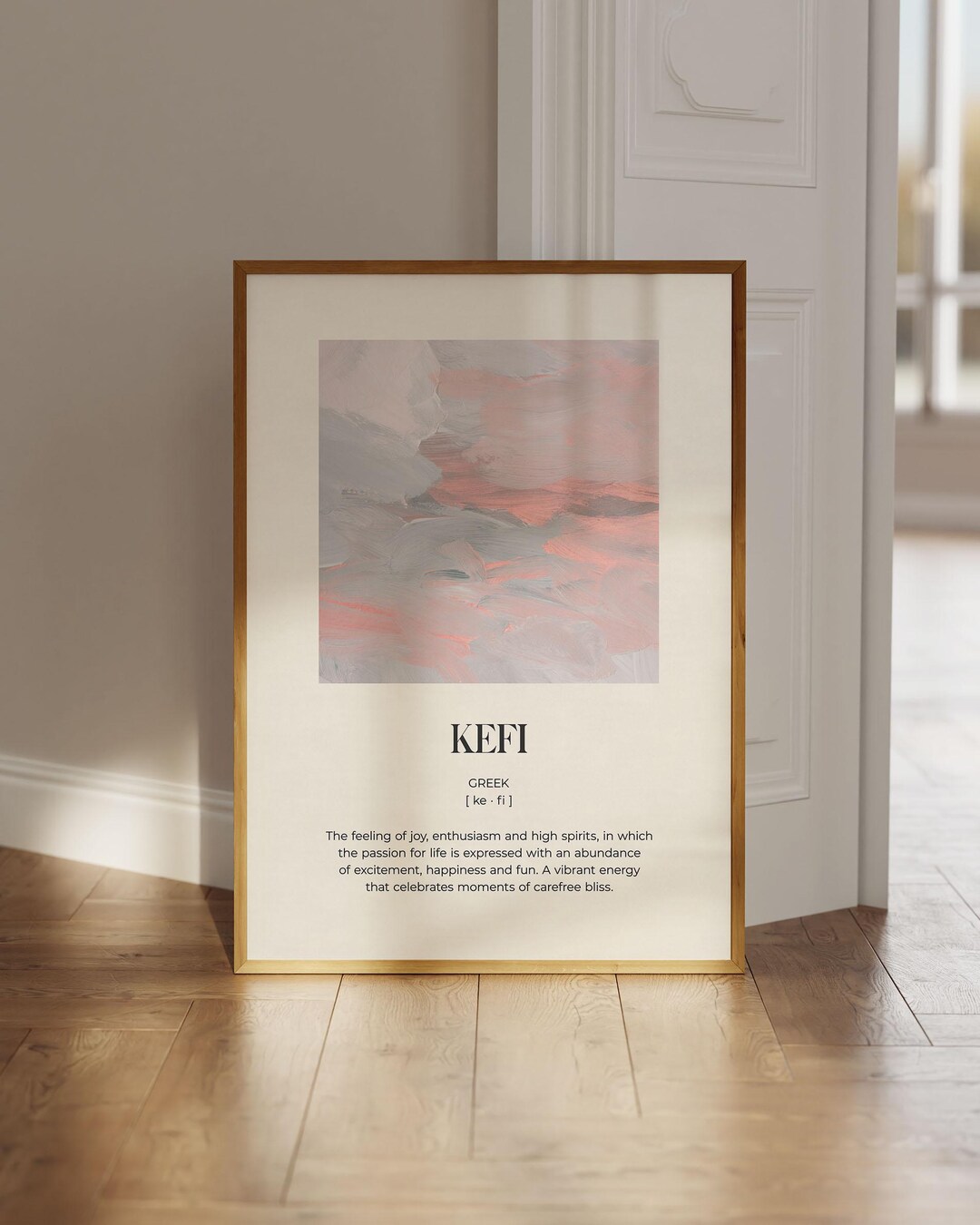 Kefi Definition Poster, Definition Poster, Greek Wall Art, Greek Wall ...