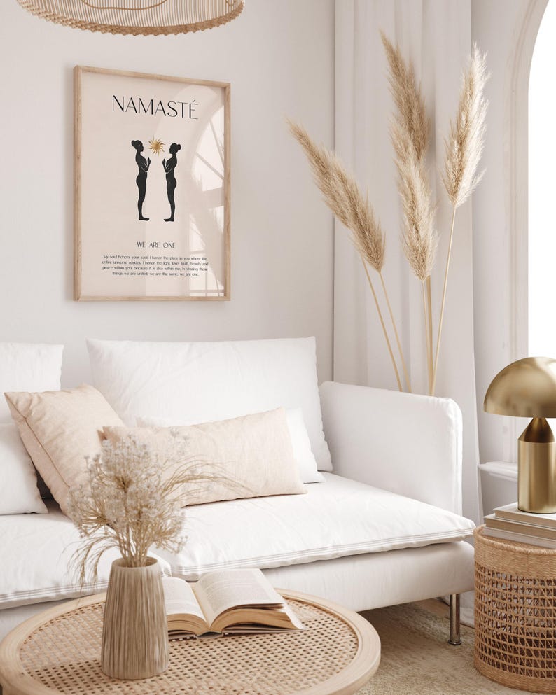 Namaste Poster, Yoga Poster, Yoga Wall Art, Spiritual Poster ...