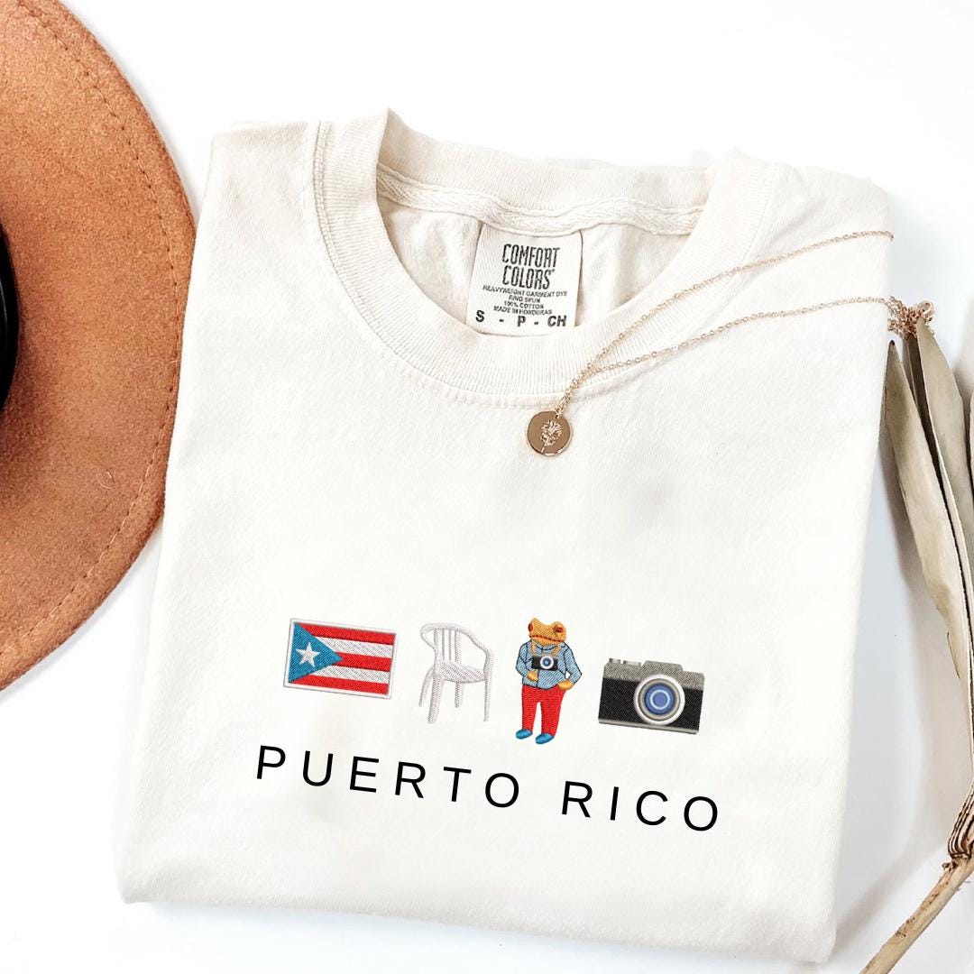 DTMF Puerto Rico Embroidered Tshirt, Embroidered Adult Tshirt ...