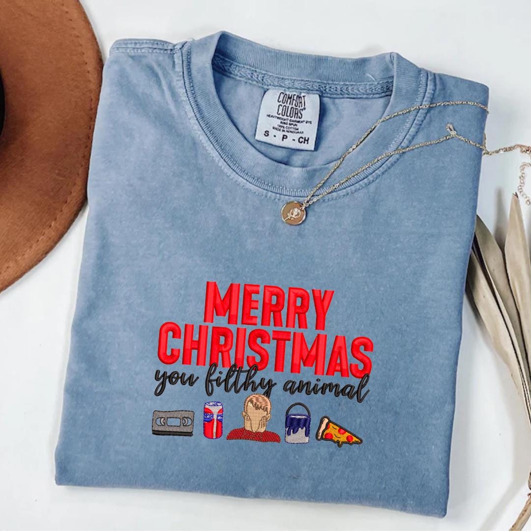Merry Christmas You Filthy Animals Tshirt, Christmas Tshirt ...