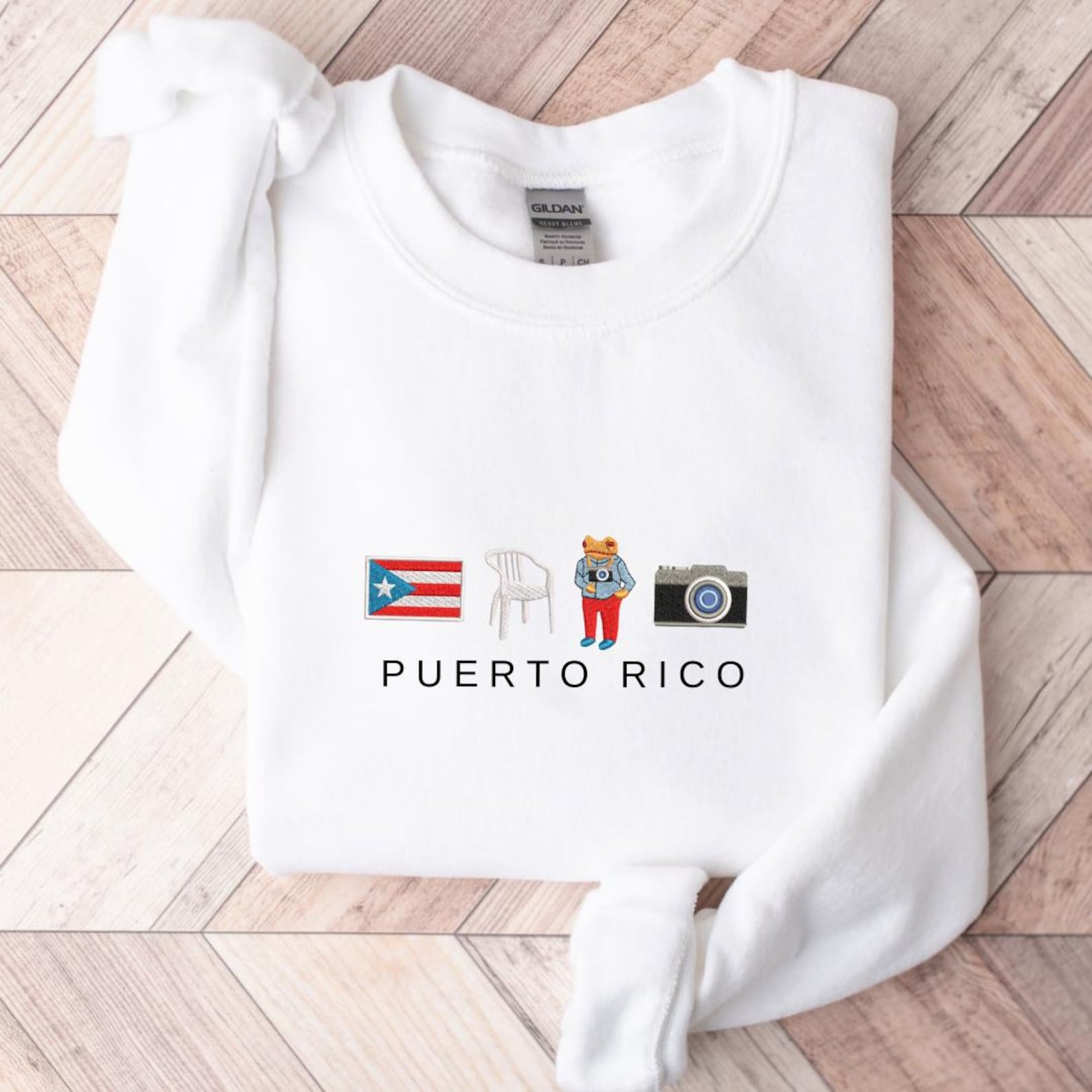 DTMF Puerto Rico Embroidered Crewneck | Embroidered Sweatshirt | Custom ...