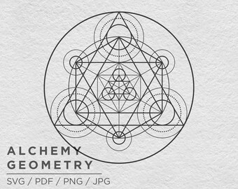 Alchemy Geometry SVG Transmutation Energy Grid Crystal | Etsy
