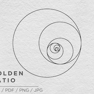 Golden Ratio SVG Vector Decal Spiral Phi Print Cut File - Etsy