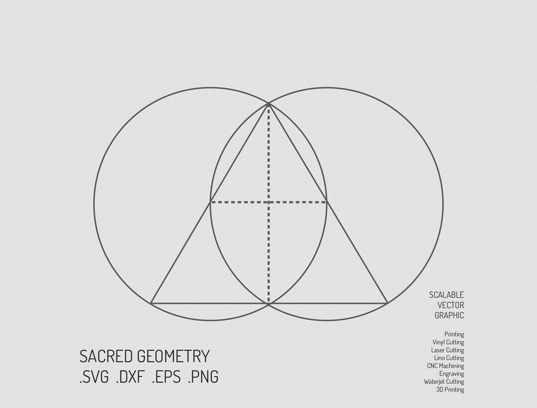 Sacred Geometry SVG, DXF, EPS, Equilateral Triangle, Cut File, Digital ...