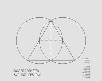 Sacred Geometry SVG, Equilateral Triangle, Cut File, Digital Vector File, New Age, Fibonacci ...