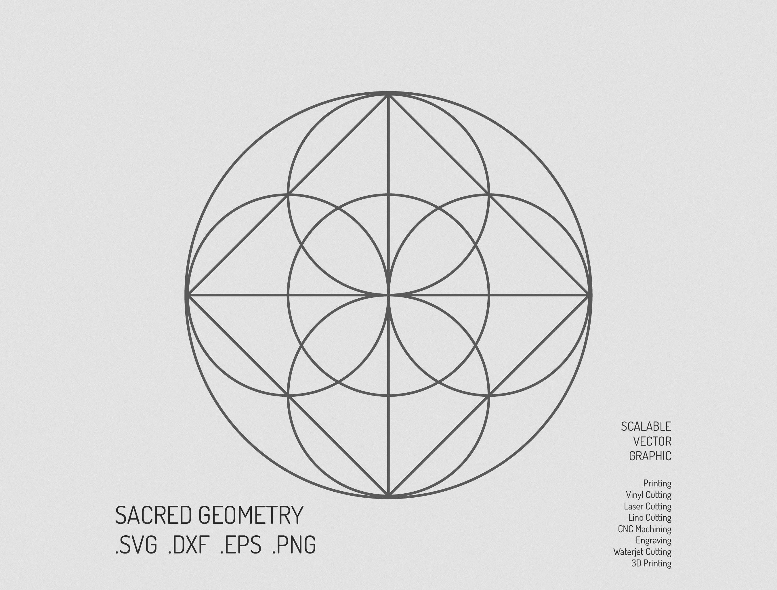 Sacred Geometry SVG: Yin Yang, Fibonacci, Angel Grid (digital File) - Etsy