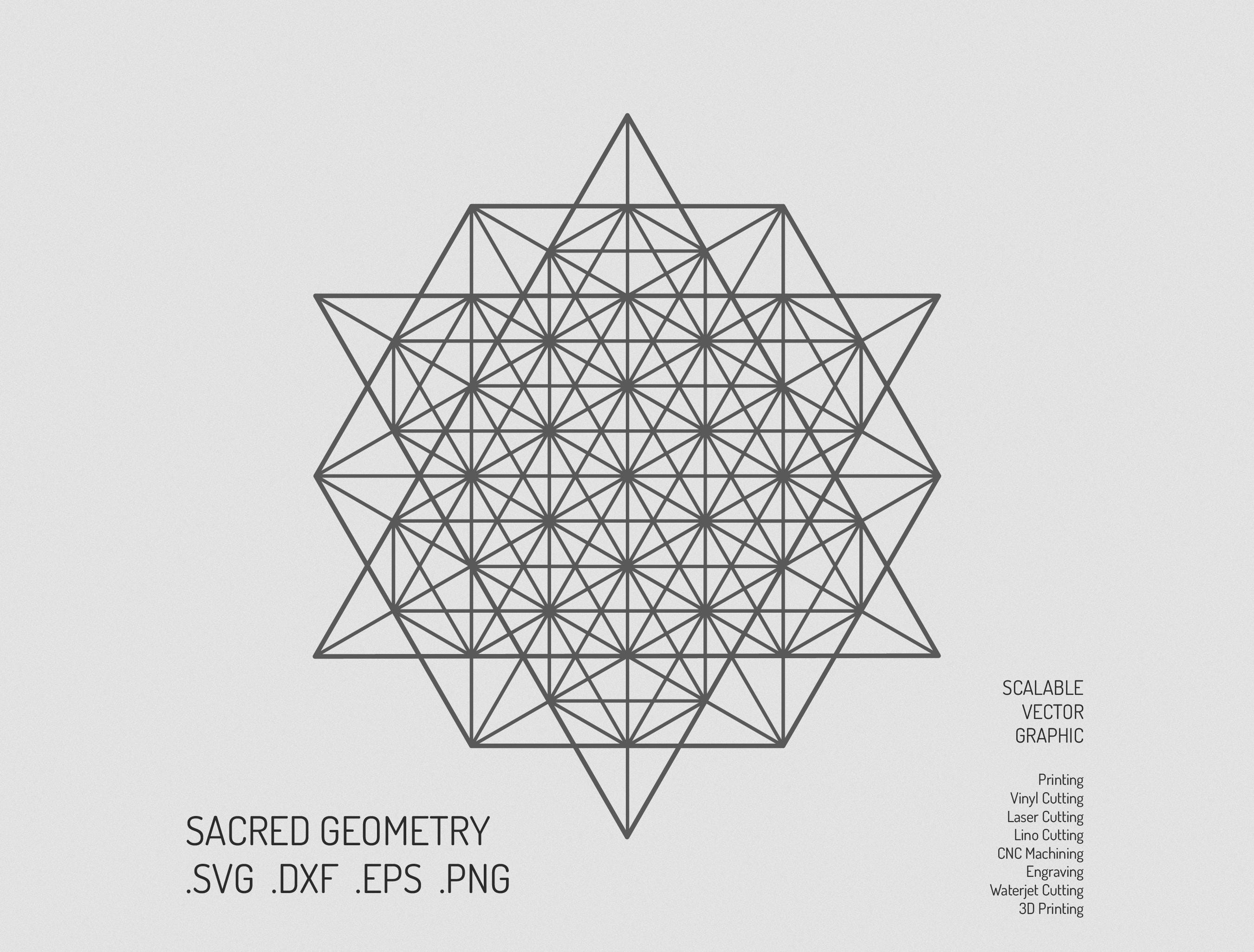 Sacred Geometry SVG: Metatron's Cube, Angel Grid (digital File) - Etsy