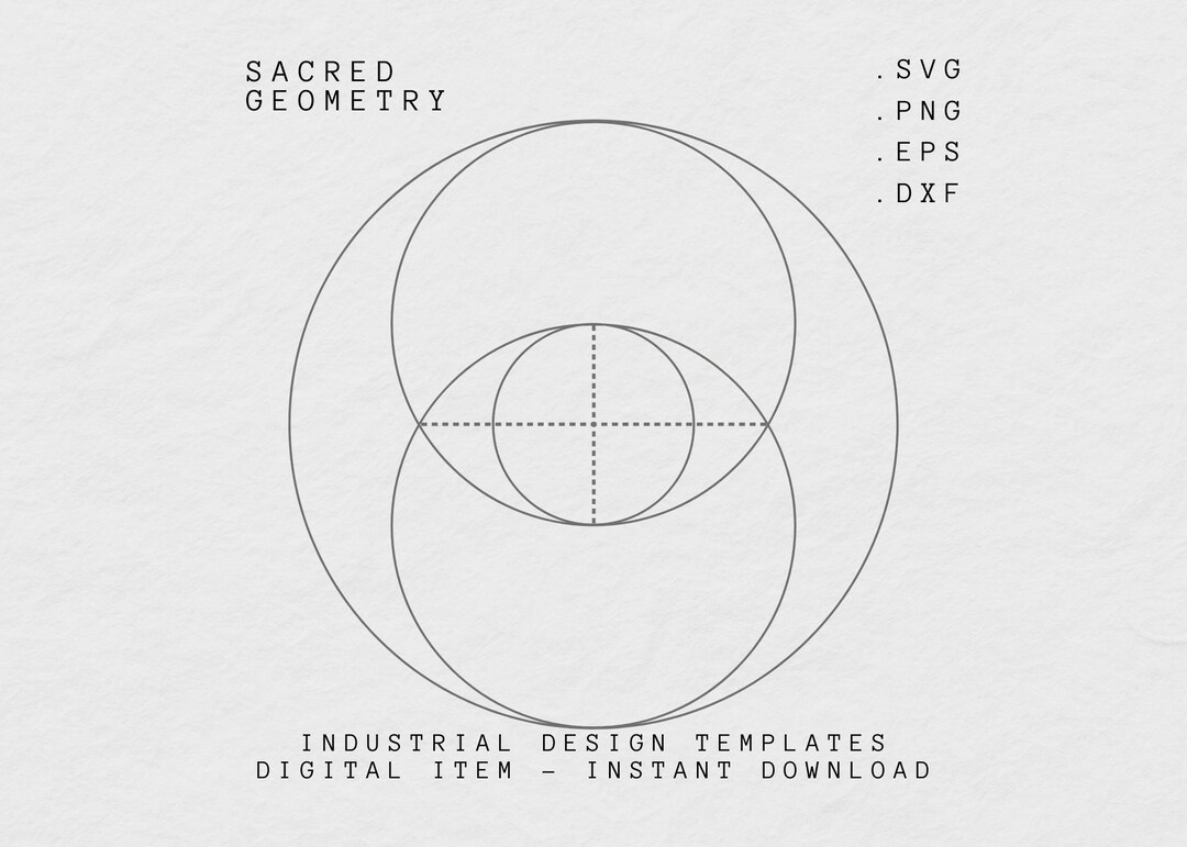 Sacred Geometry SVG EPS DXF Vesica Piscis Eye Cube Cut - Etsy
