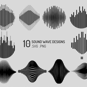 Sound Wave SVG Files, Music SVG, Frequency SVG, Cri Cut File Sound Wave ...