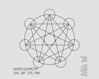 Sacred Geometry SVG, Dodecagram, Twelve Point Star, 12-pointed Star ...