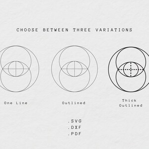 Sacred Geometry SVG, EPS, DXF, Vesica Piscis Eye, Cube, Cut File ...