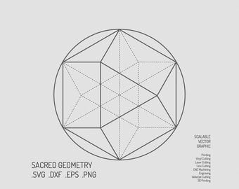 Sacred Geometry SVG, Galaxy Prism, Universe, Digital File, New Age ...