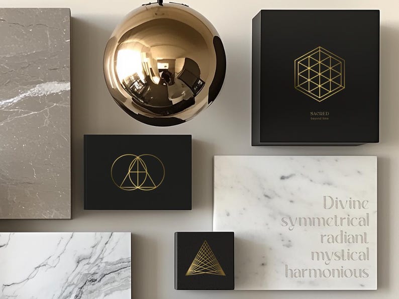 Gold Sacred Geometry SVG PNG Bundle: Alchemy & Mandala Designs (digital ...