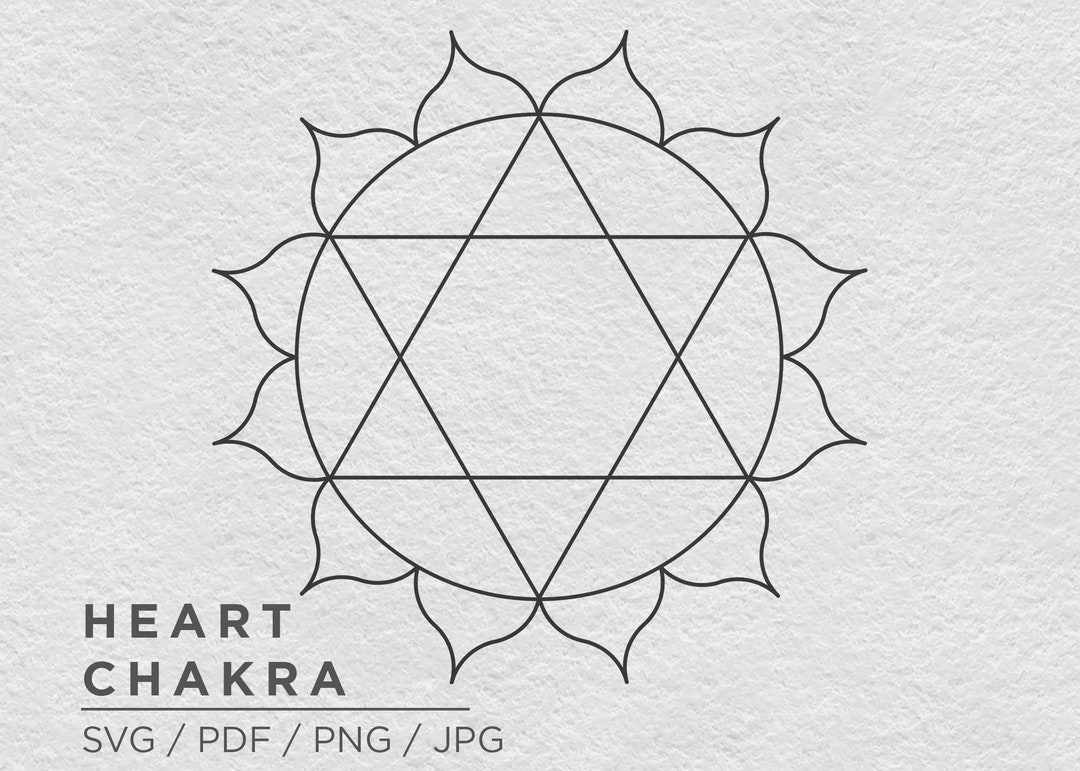 Heart Chakra SVG Anahata 7 Dimensions of Chakra Inner - Etsy