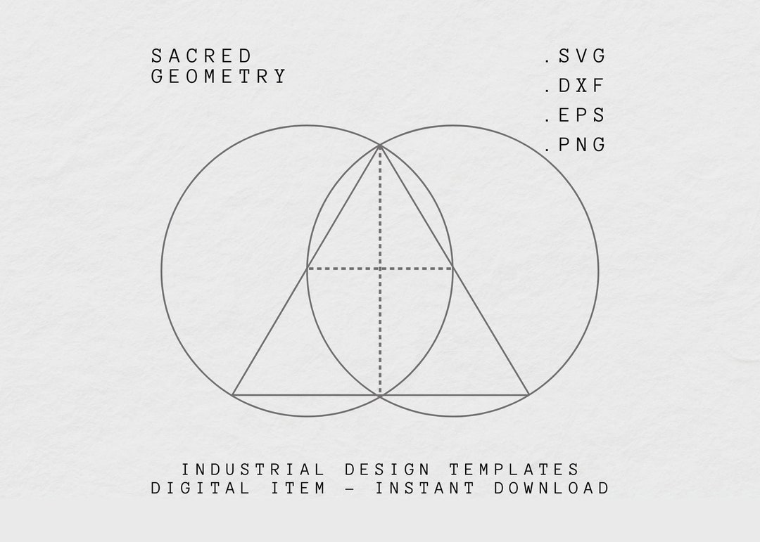 Sacred Geometry SVG DXF EPS Equilateral Triangle Cut File - Etsy