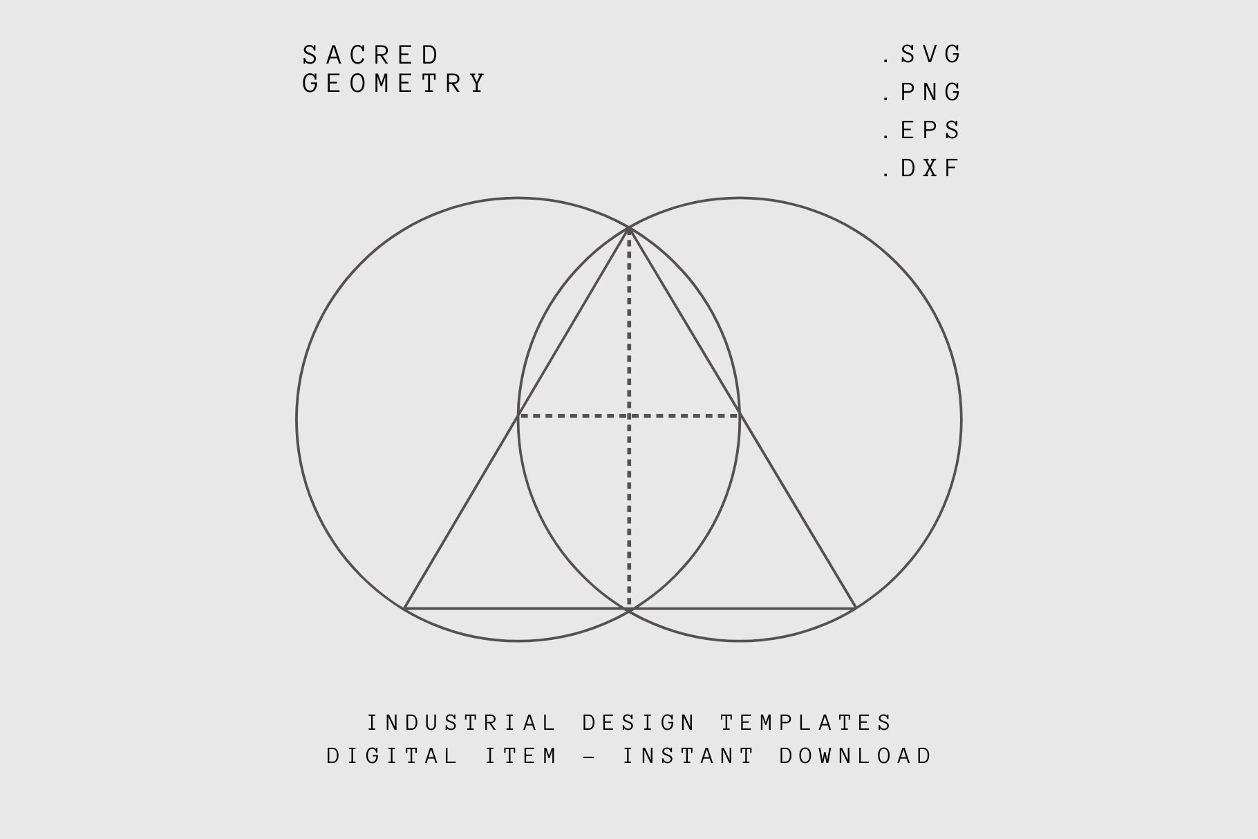 Sacred Geometry SVG, DXF, EPS, Equilateral Triangle, Cut File, Digital ...