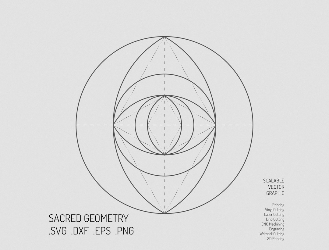 Sacred Geometry SVG: Vesica Piscis, Crystal Grid (digital Files) - Etsy