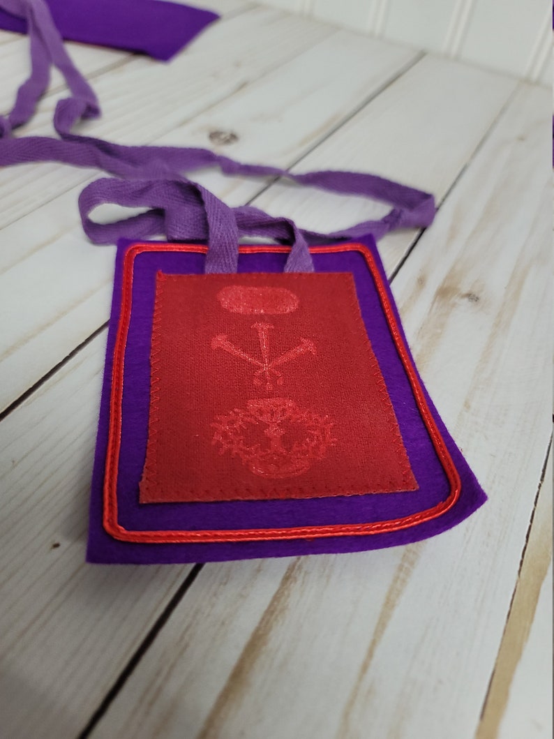 Purple Scapular of Benediction and Protection Catholic | Etsy