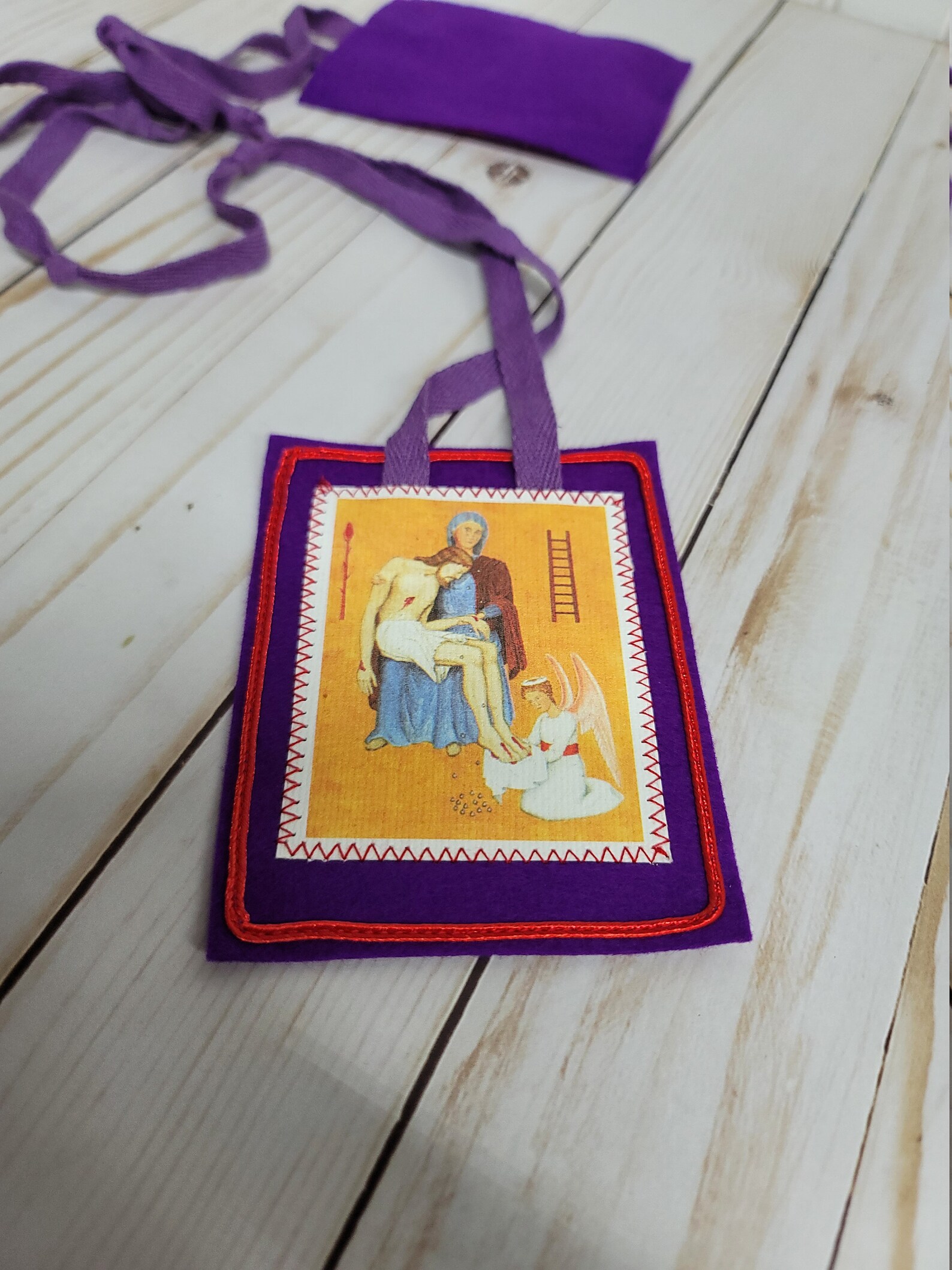 Purple Scapular of Benediction and Protection Catholic | Etsy