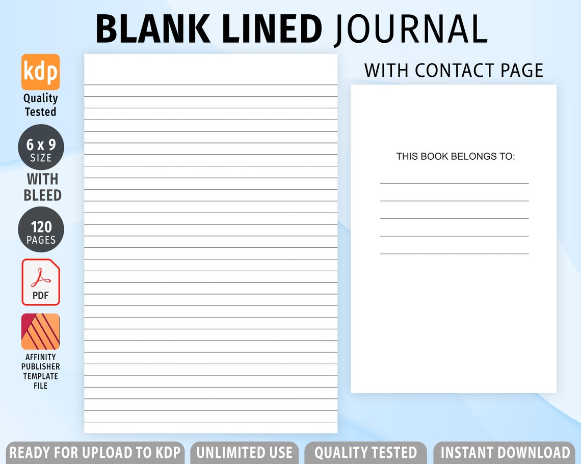 Kdp Journal Template