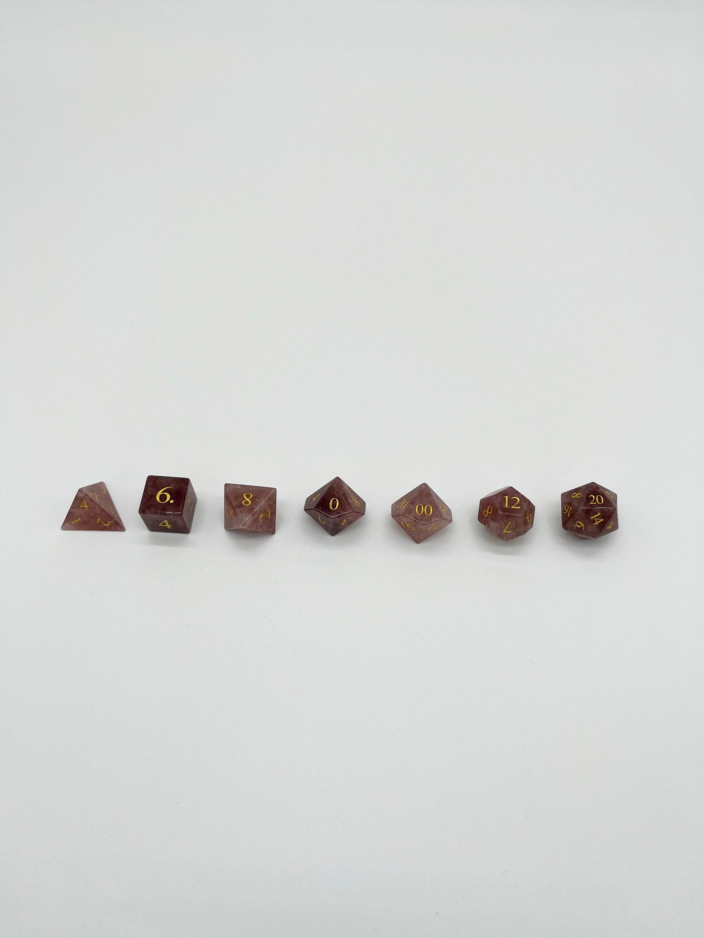 Strawberry Cystal Stone Dice Set W/free Resin Dice Set! - Etsy