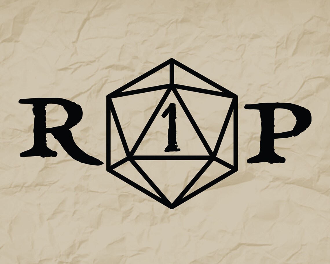 RIP Dnd D20 Dice SVG, D20 Svg, D20 Shirt,rip Svg, D&D Svg, Dungeons and Dragons Svg, Dnd Shirt ...