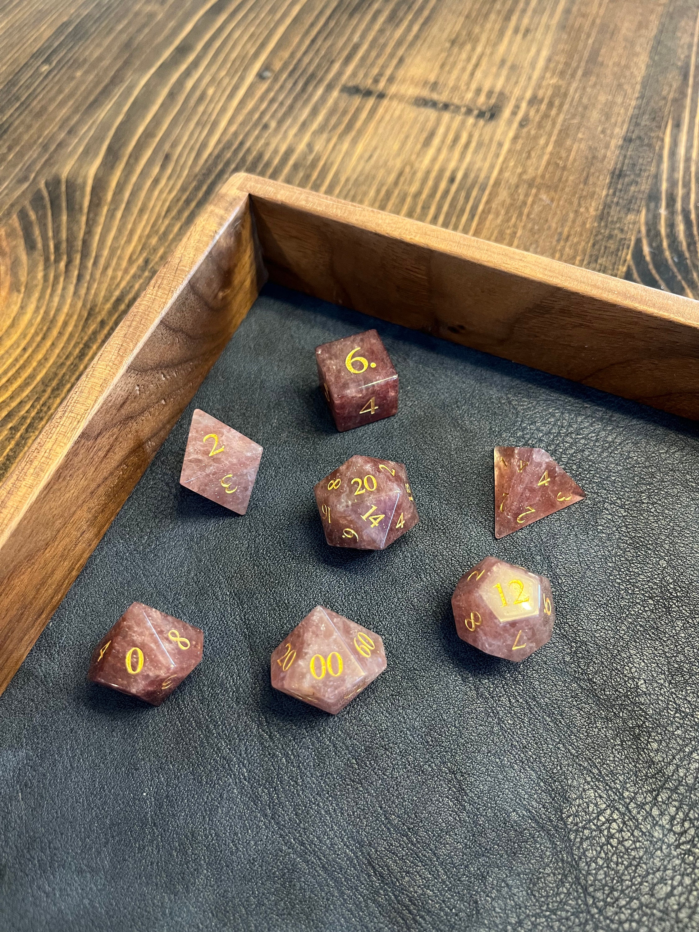 Strawberry Cystal Stone Dice Set W/free Resin Dice Set! - Etsy