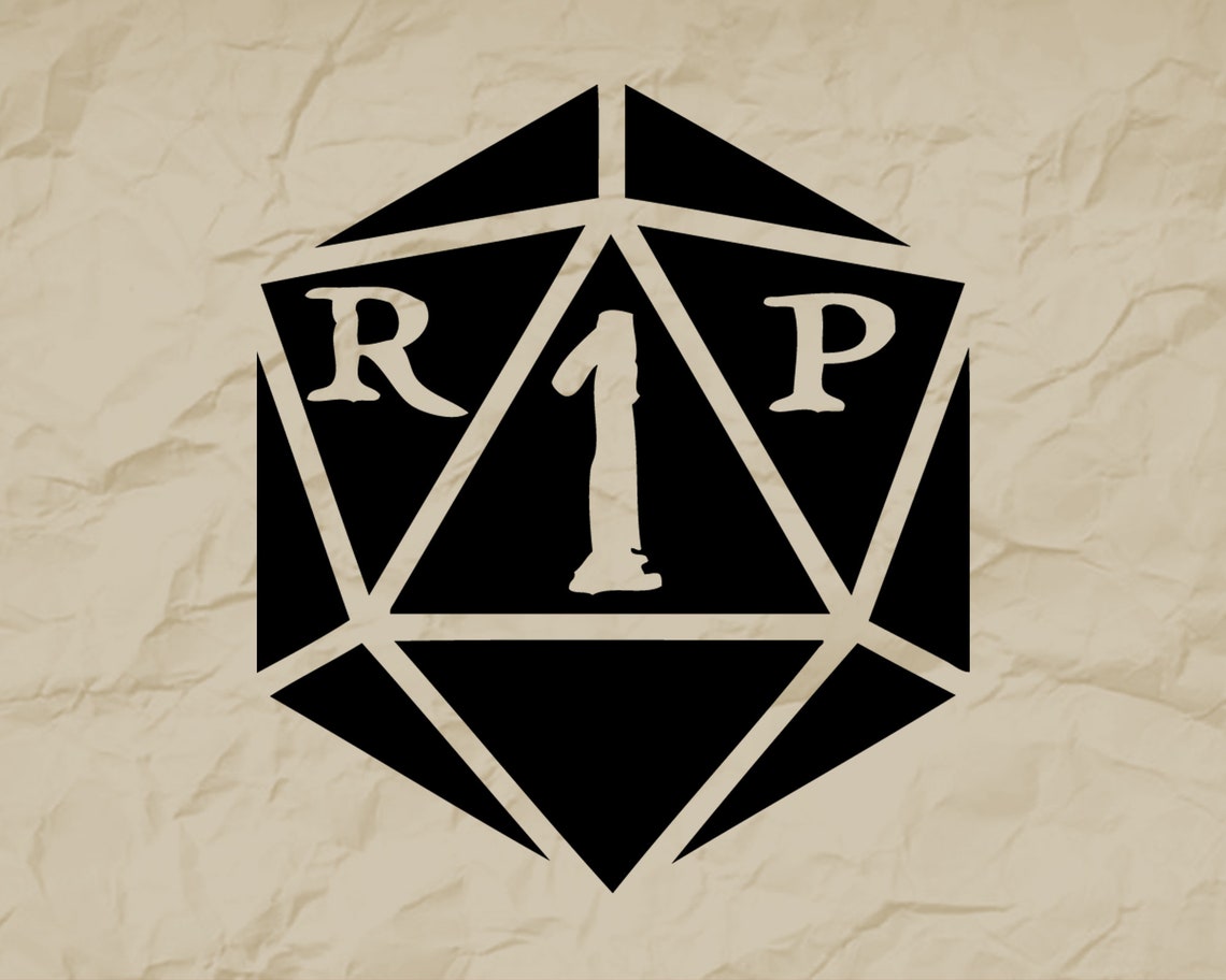 RIP Dnd D20 Dice SVG, D20 Svg, D20 Shirt,rip Svg, D&D Svg, Dungeons and Dragons Svg, Dnd Shirt ...