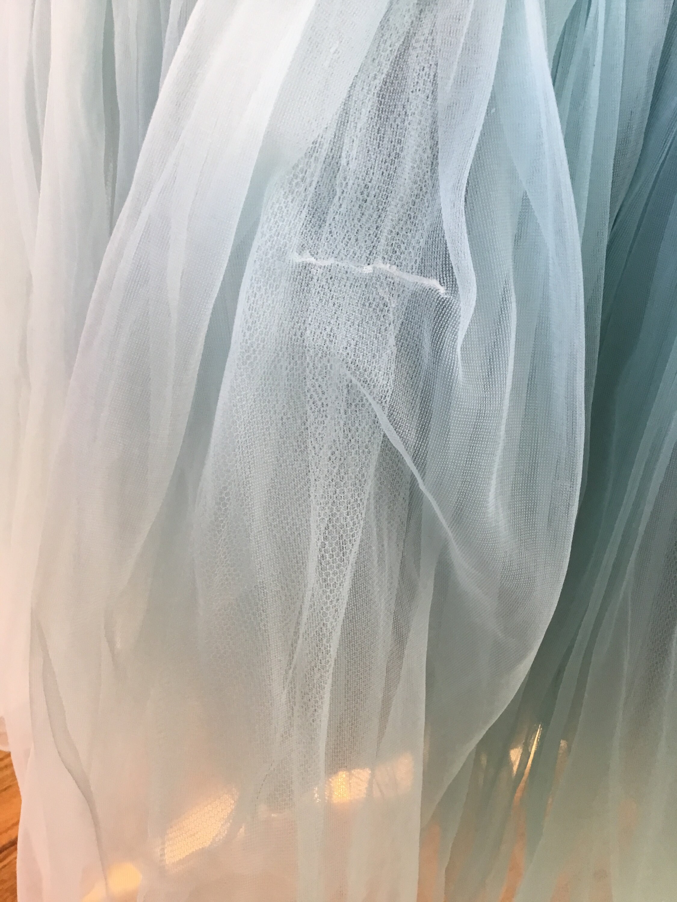 50s Strapless Mermaid Wiggle Gown. Ruched, Tulle, Shoulder Sash, S/XS ...