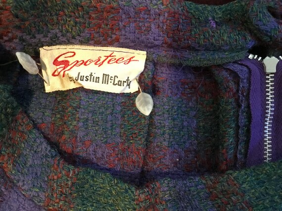 50’s / 60’s Justin McCarty wool tartan plaid pleated … - Gem