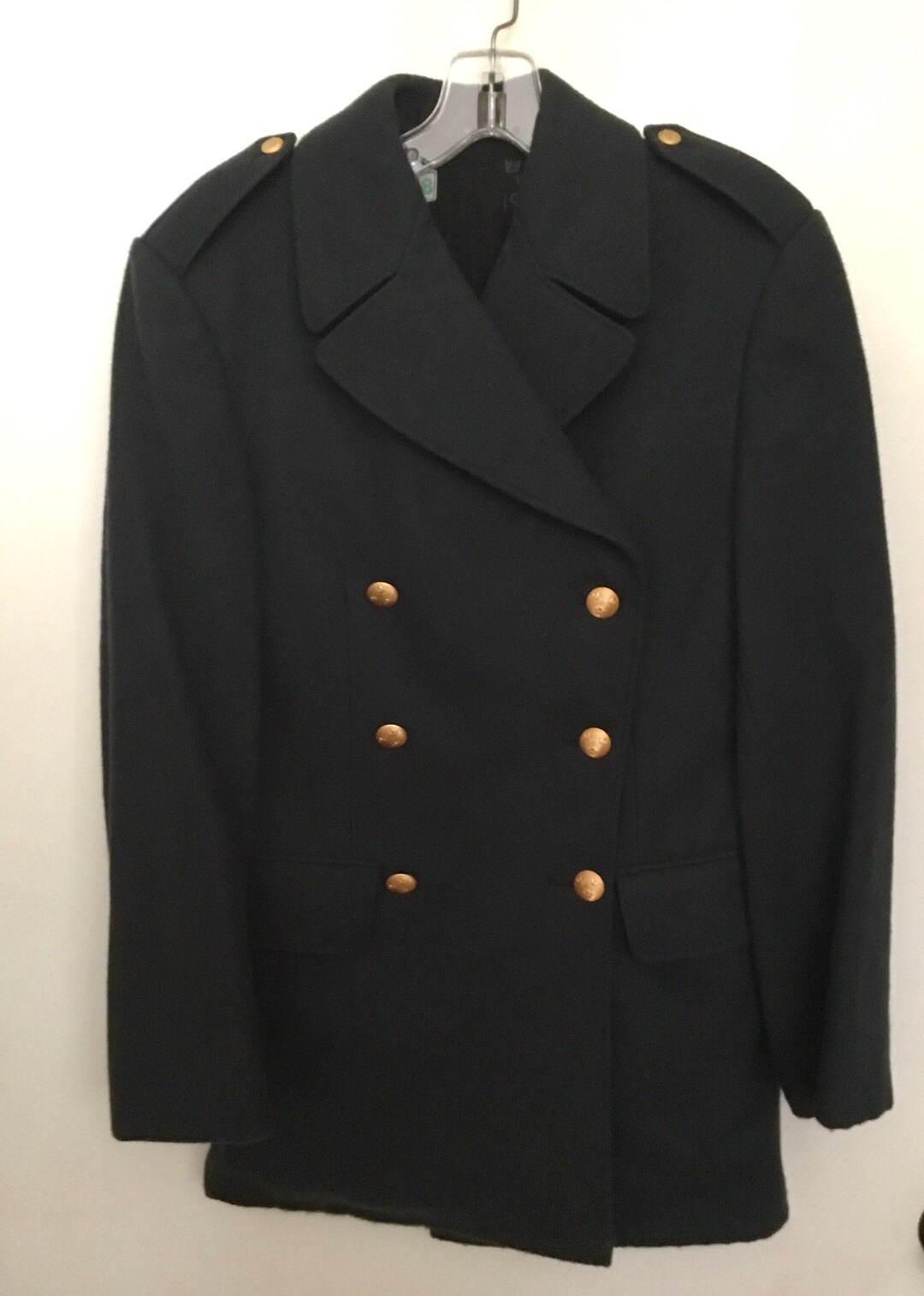 70s Swedish Navy Wool Coat. Military Buttons, Epaulets , Lined ...