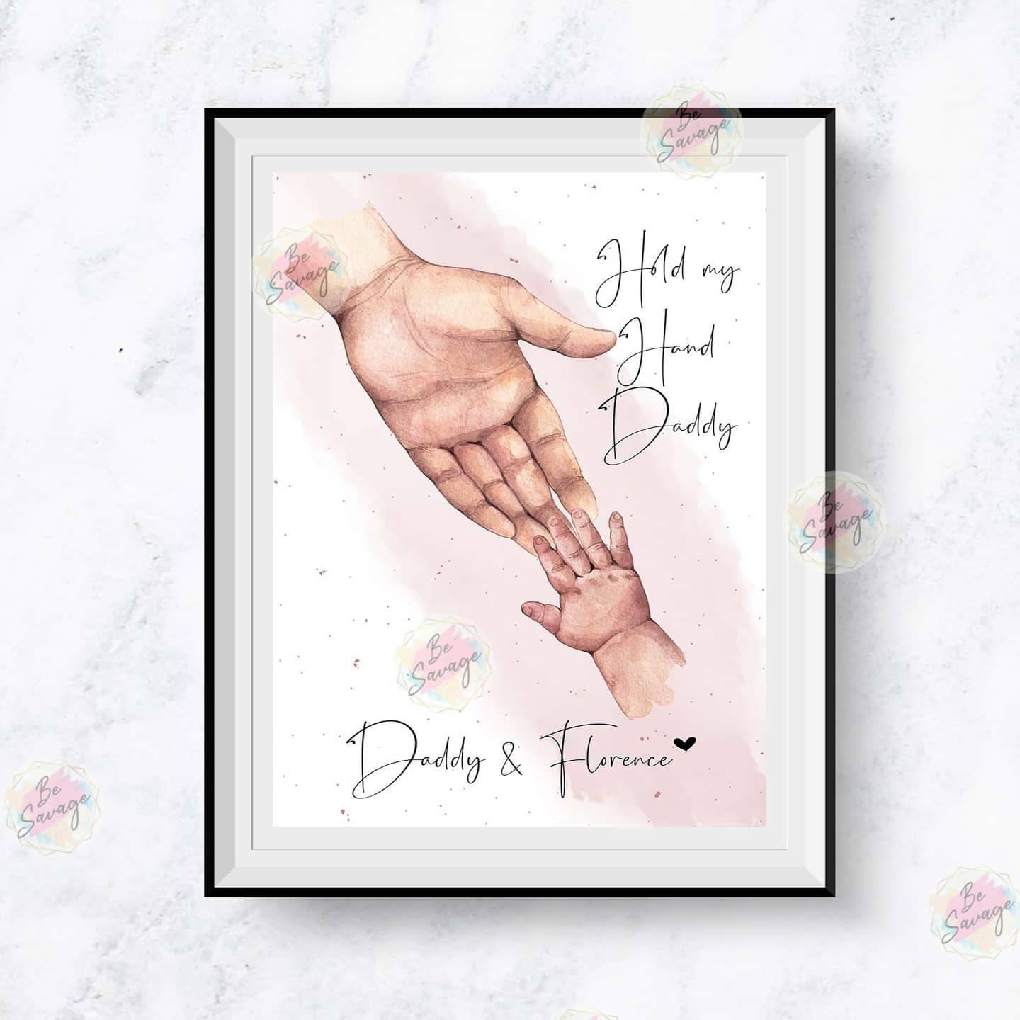 Hold My Hand Daddy Print Etsy
