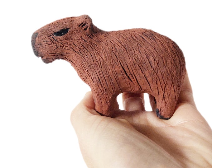 Capybara Figurine/ Capybara Ceramic Sculpture - Etsy
