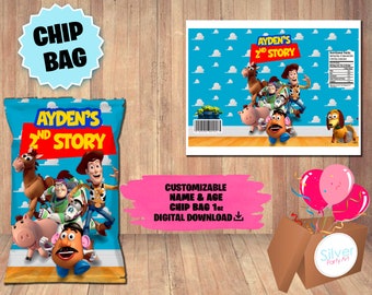 Toy Story Party Chip Bag Label DIGITAL DOWNLOAD Toy Story Printable ...