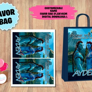 Labels for Avatar Party - Favor Bag - Gift Bag - Goodie Bag - Label ...