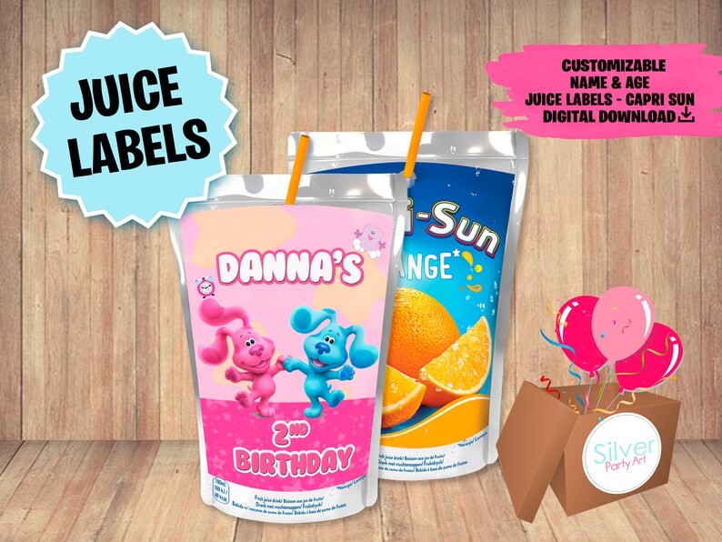 Blue's Clues and Magenta Juice Blue and Magenta Fun - Etsy