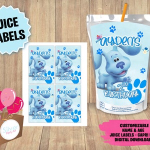 Labels for Blue's Clues Party Pack - Chip Bag - Favor Bag - Juice ...